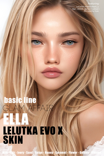 Second Life Marketplace - [Glam Affair] Ella Skin [Lelutka EvoX] Basic Line